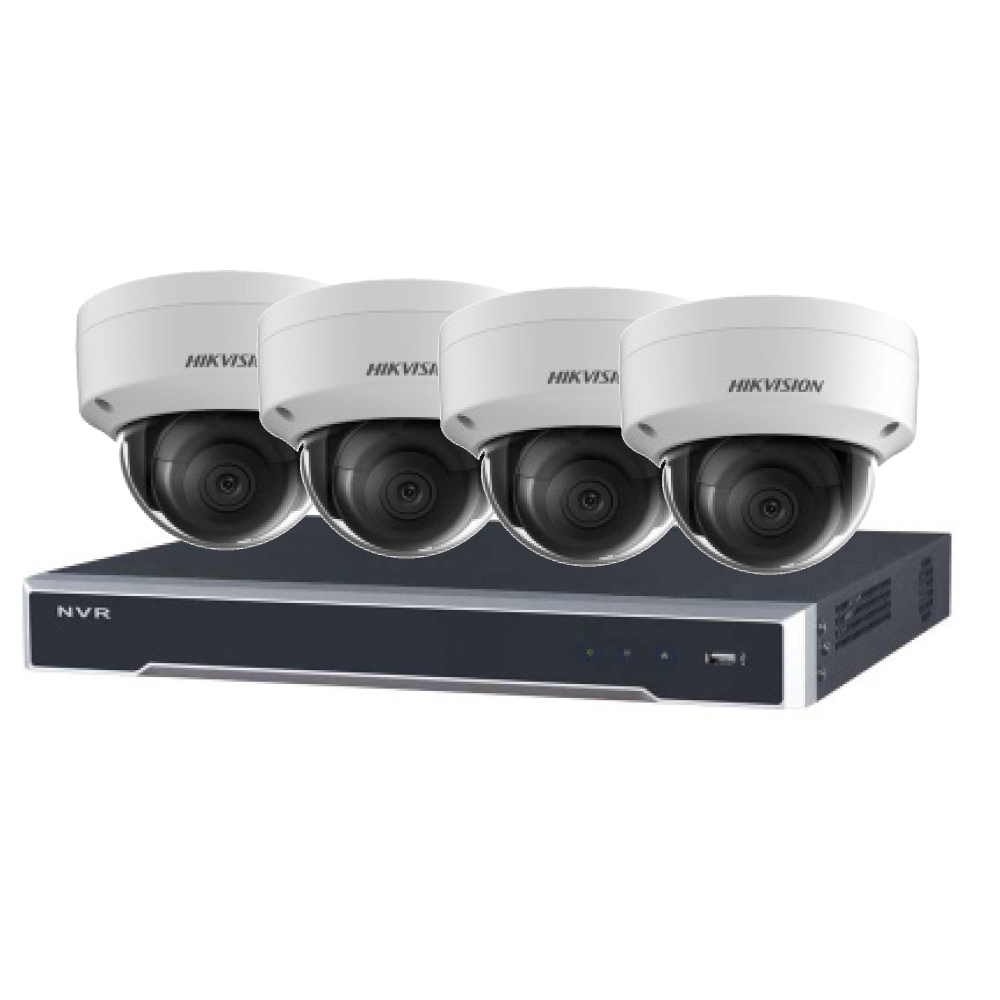 Hikvision 4k Dome Kit 1 - 8 Channel + 4 x 8MP Domes