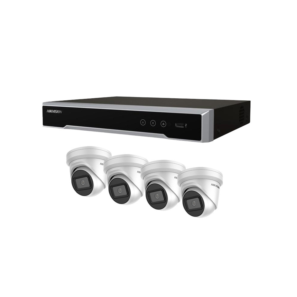 Hikvision 4 Channel Kit - Includes 4CH NVR recorder with 4x 6MP ...